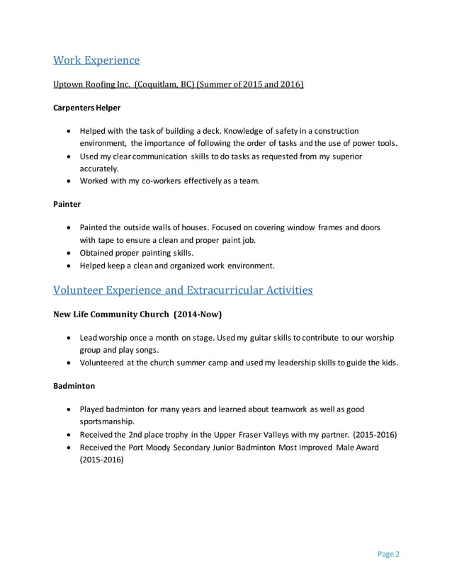 Nathan he resume | DOCX | Secondary Education | Education