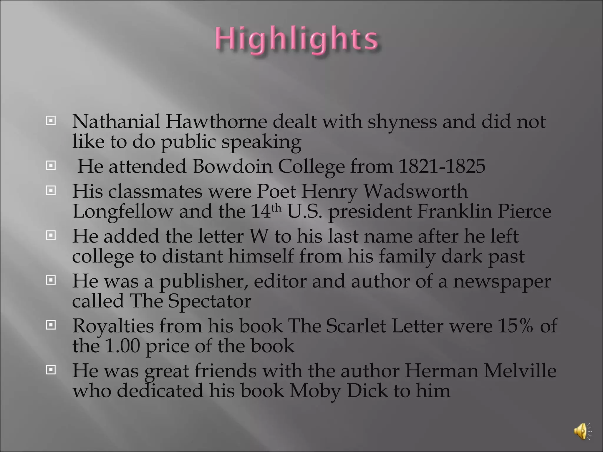 Eng 1102 Nathaniel Hawthorne | PPT