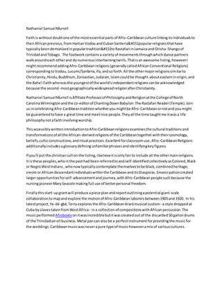 Nathaniel samuel murrell | DOCX | Music | Entertainment