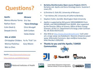 Apollo: Improving Collaborative Genome Curation | PPT