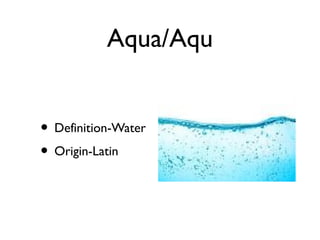 Nathan, quinn, and finn's water words ppt | PPT