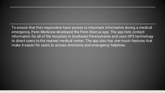 Penn Rescue App Saves Lives | PPTX | First Aid | Injuries