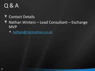 Nathan Winters What’s New And Cool In Ocs 2007 R2 | PPT