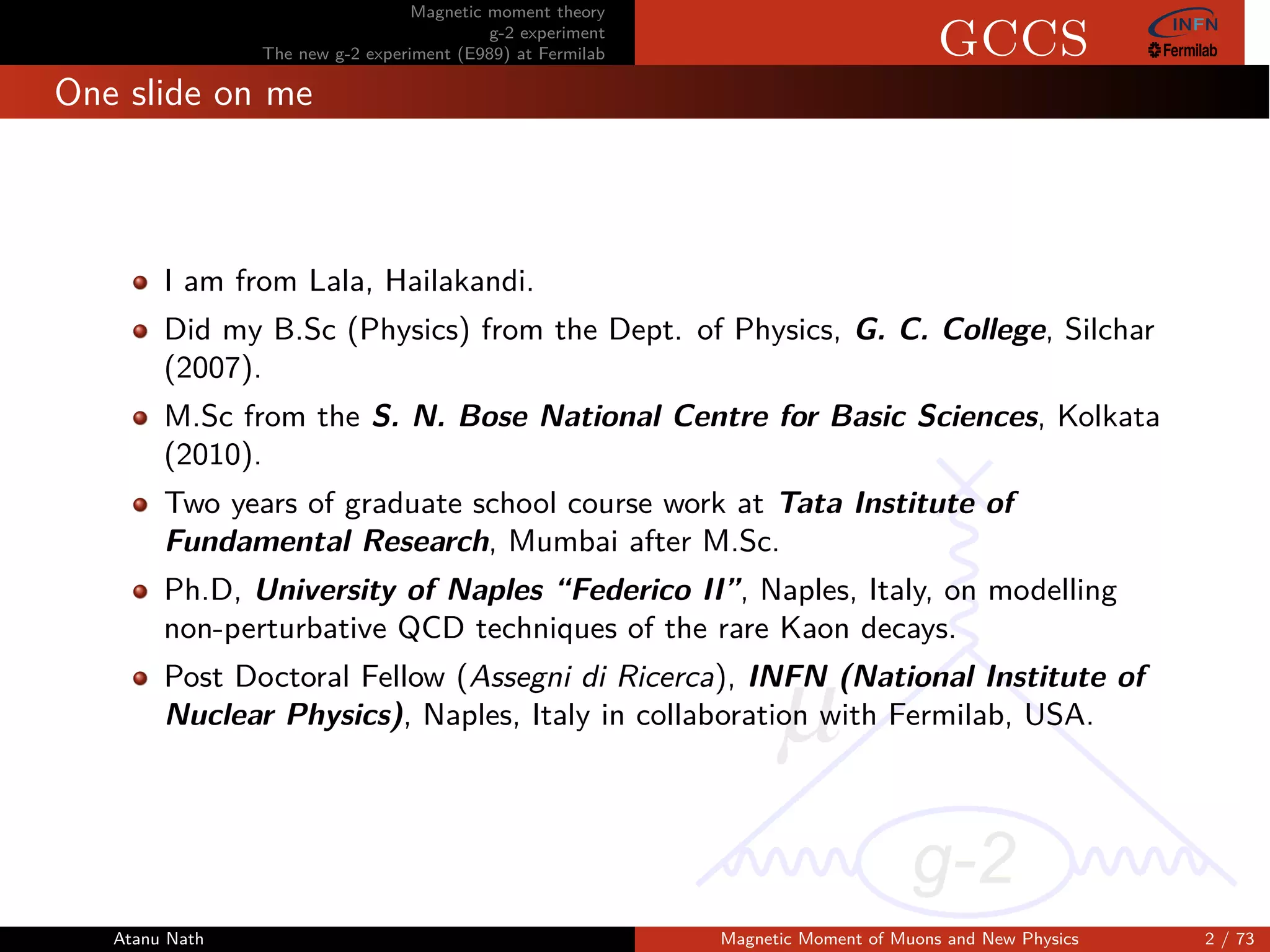 Magnetic Moment of Muons and New Physics | PPT