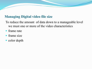DIGITAL VIDEO DATA SIZING AND OBJECT BASED ANIMATION | PPTX | Digital Audio | Computer Software ...