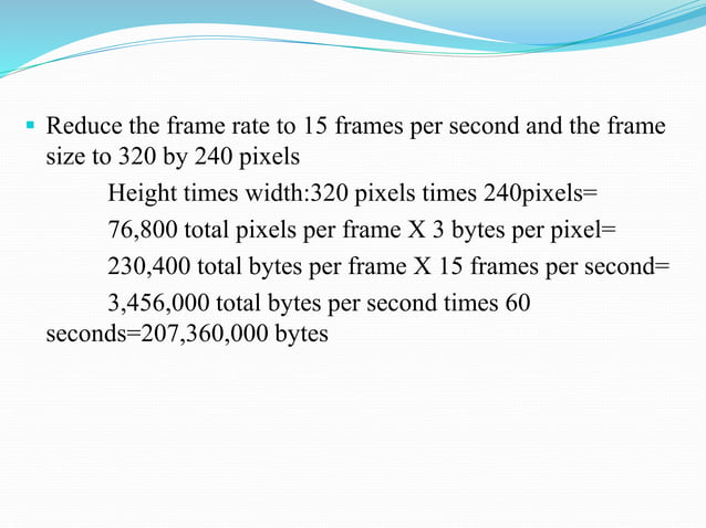 DIGITAL VIDEO DATA SIZING AND OBJECT BASED ANIMATION | PPTX | Digital ...