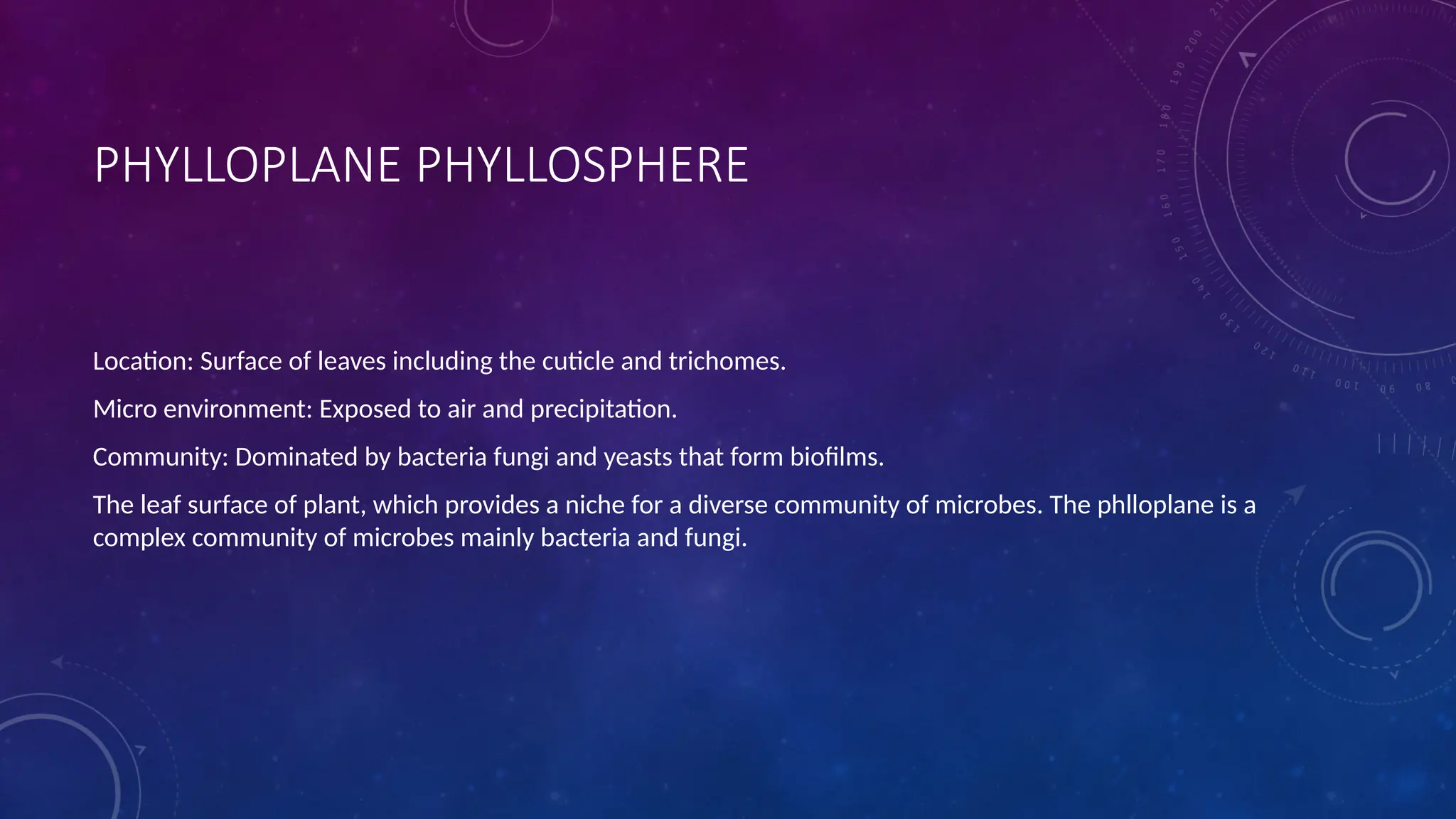 Phyllosphere - soil and agricultural microbiology SlideShare upload.pptx
