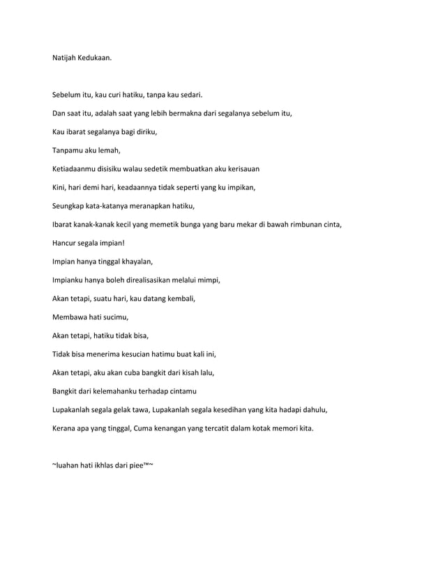 Natijah Kedukaan | PDF