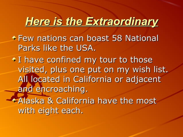 Natioal Parks, America | PPT
