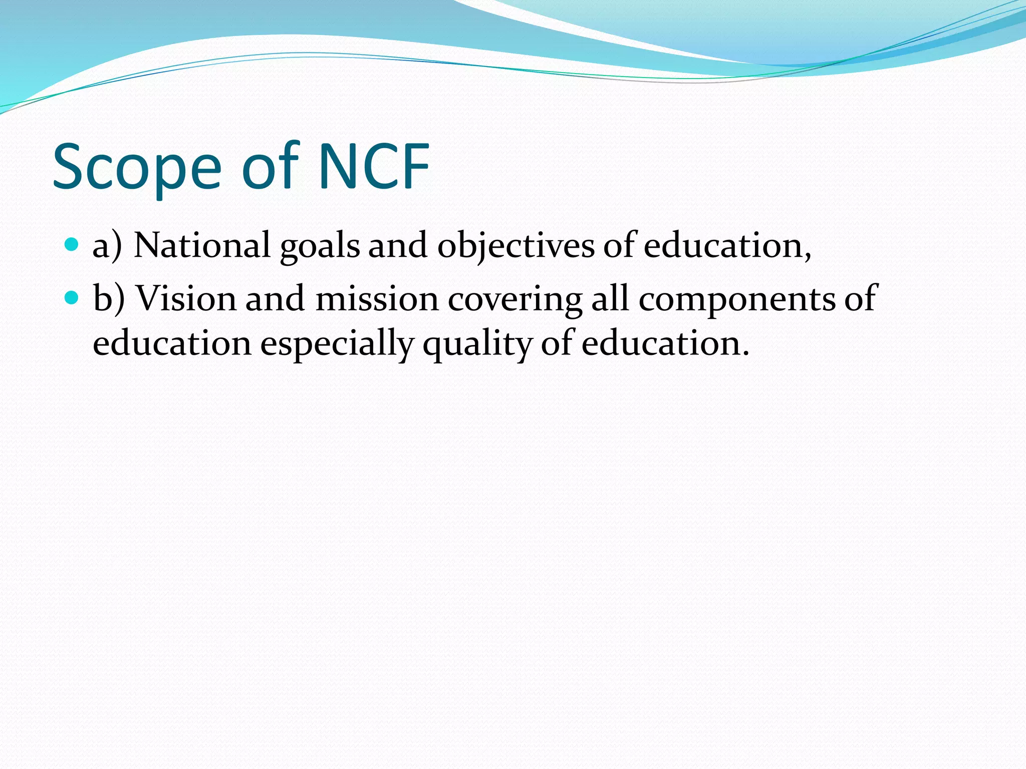 Natioanal curriculum framework pakistan (ncfp) | PPTX