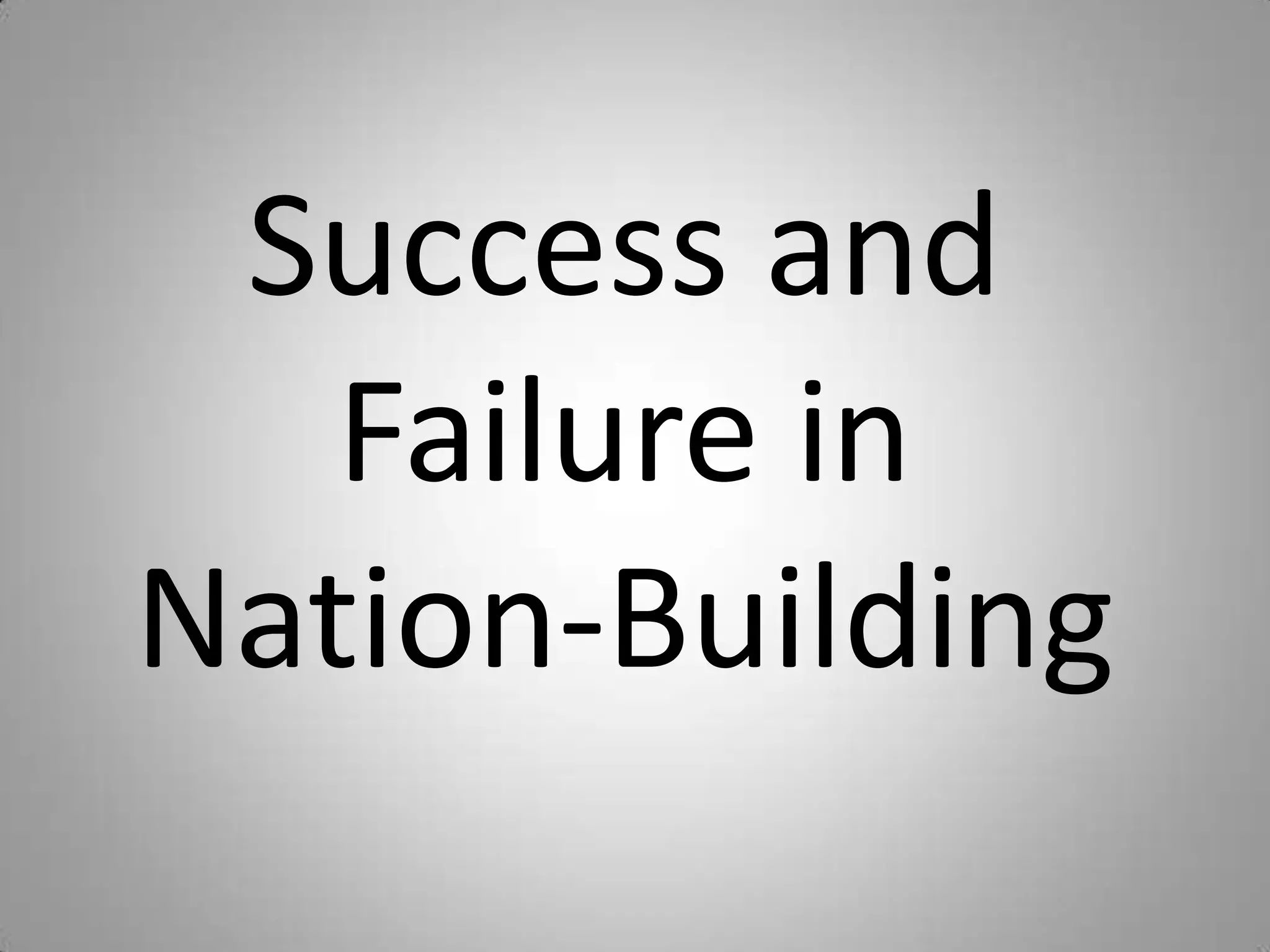 Nation building | PPTX