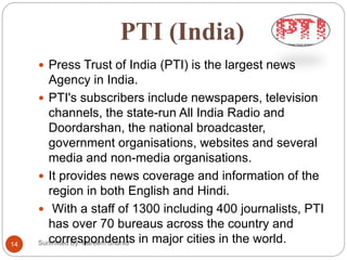 Nationl And International news agencies | PPTX