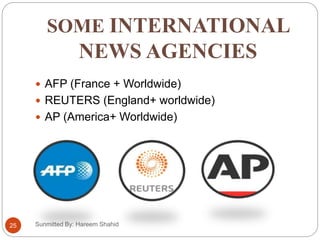 Nationl And International news agencies | PPTX