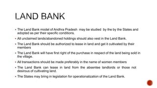 National Land Reforms Policy [Draft, July 2013] | PPTX