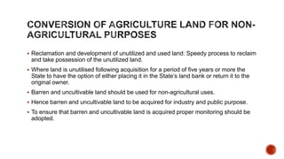 National Land Reforms Policy [Draft, July 2013] | PPTX