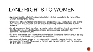 National Land Reforms Policy [Draft, July 2013] | PPTX