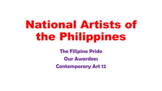 National-Artists powerpoint in CPAR lesson | PPT