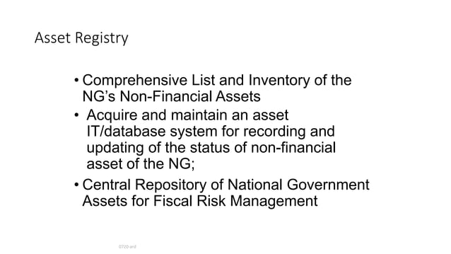 NATIONAL-ASSET-REGISTRY-2022.pptx | Business Accounting & Finance ...