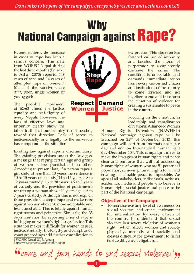 National campaign against rape | PDF