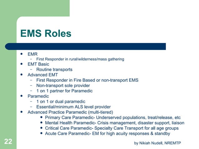 National Ems Scope Of Practice Model | PPT