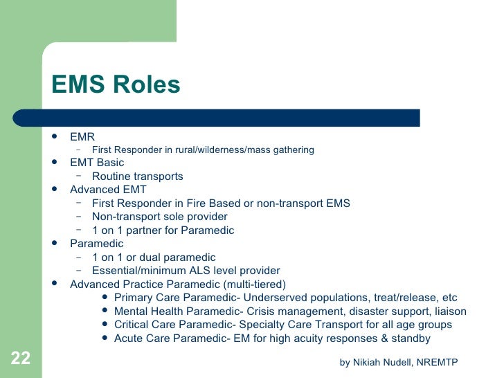 National Ems Scope Of Practice Model