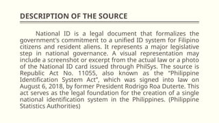 NATIONAL ID PRESENTATION OF PRIMARY SOURCE | PPTX