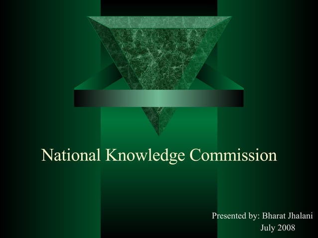 National Knowledge Commission | PPT
