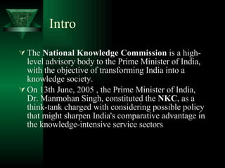 National Knowledge Commission | PPT