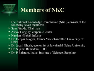 National Knowledge Commission | PPT