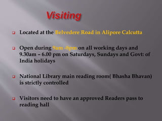 National library of India. Library and information science | PPTX