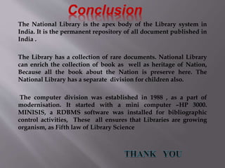 National library of India. Library and information science | PPT