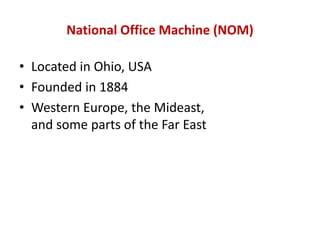 National office-machine | PPTX