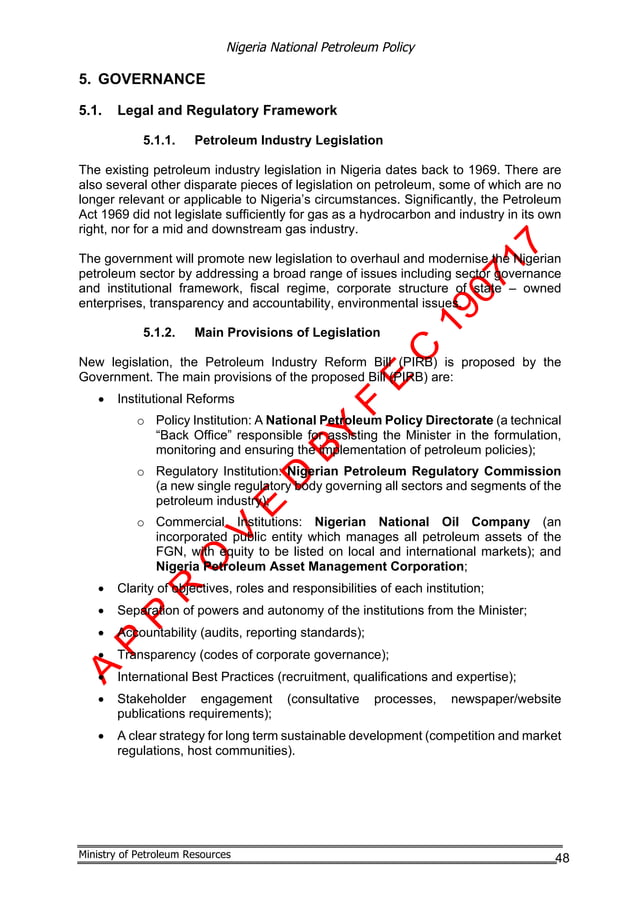 National petroleum-policy-approved-by-fec-in-july-2017 | PDF | Business Accounting & Finance ...