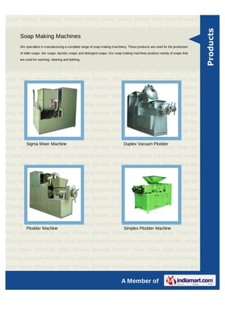 National Precisionss, Erode, Soap Making Machinery | PDF