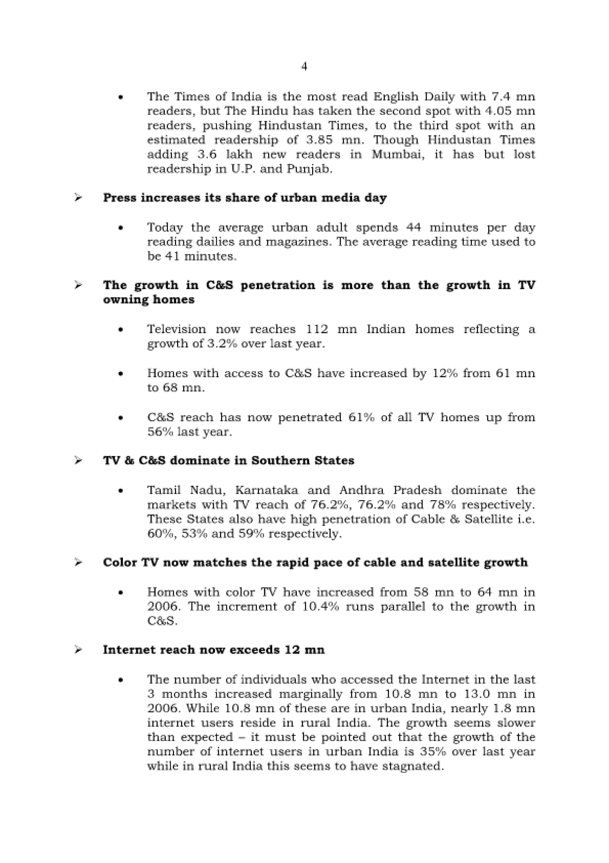 National Readership Studies India - NRS - 2006 | PDF