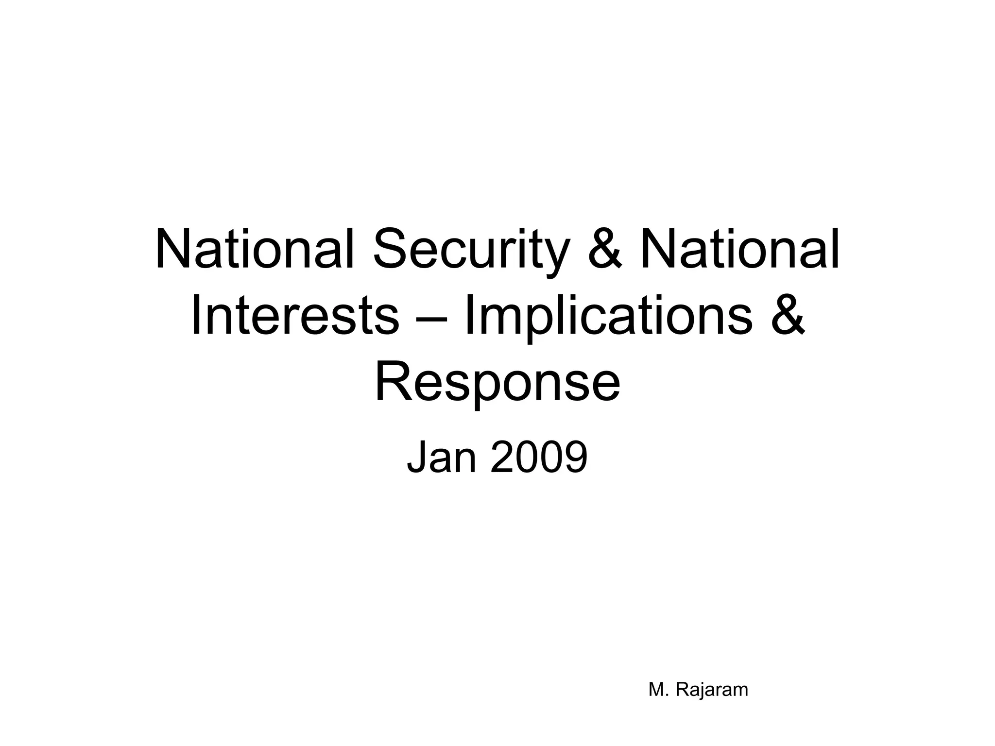 National Security & National Interests – Implications | PPT