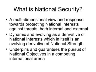 National Security & National Interests – Implications | PPT