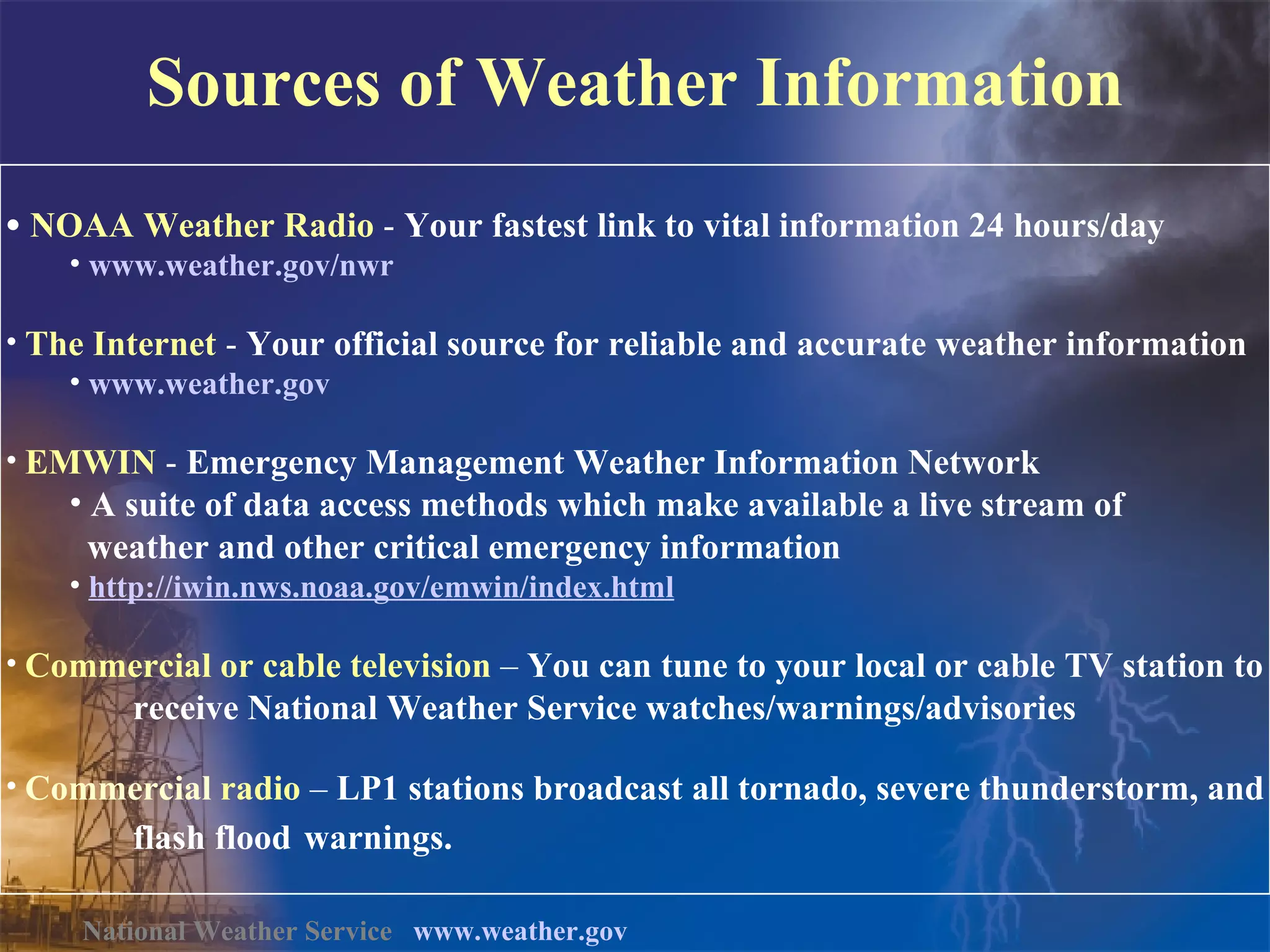 National Weather Service Storm Spotter Training | PPT