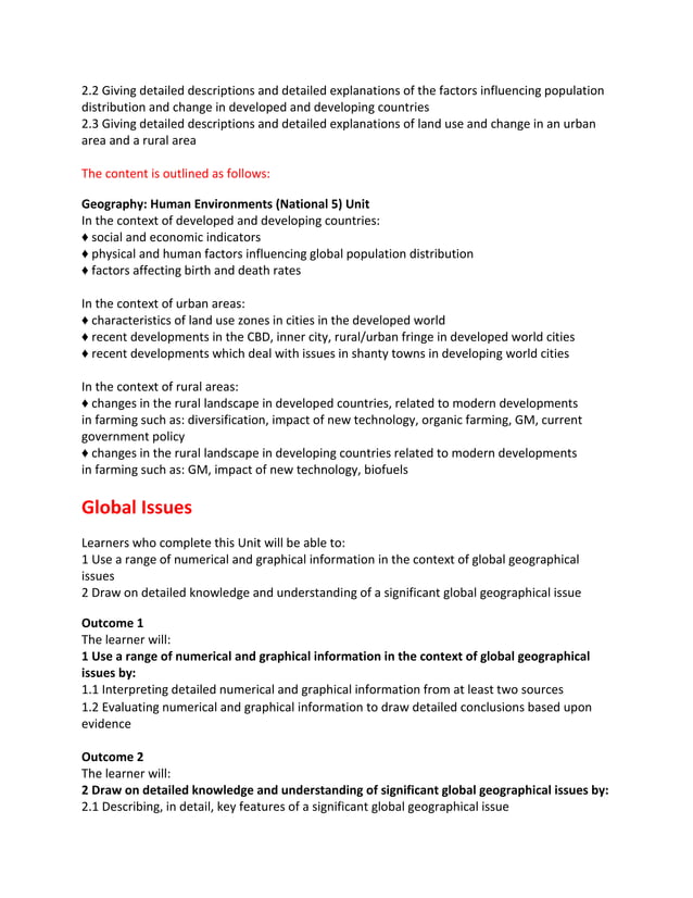 National 5 Geography Basics | DOCX | Geography | Science
