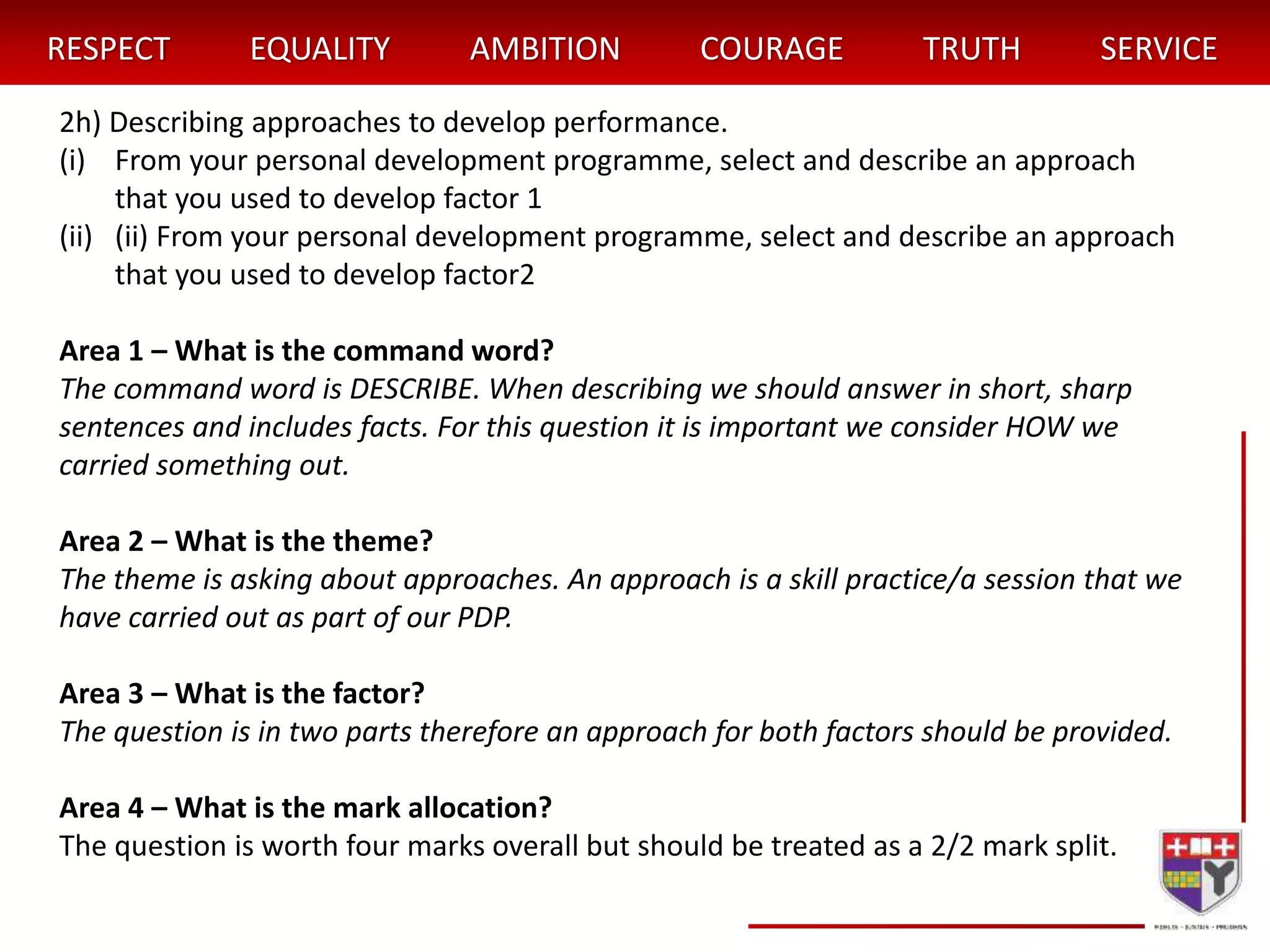 National 5 PE - Section 2 | PPTX