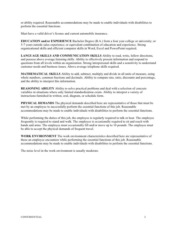 National Account Executive Job Description National Account Executive Job Description