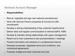 National account manager plan | PPTX
