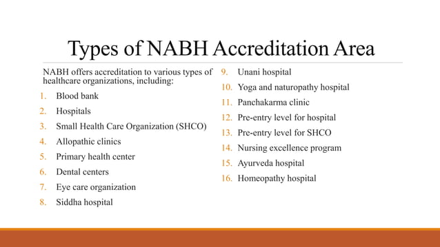 (NABH) National Accreditation Board For Hospital and Healthcare ...