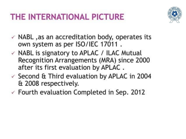 National Accreditation Board For Testing And Calibration Laboratories Nabl Pdf