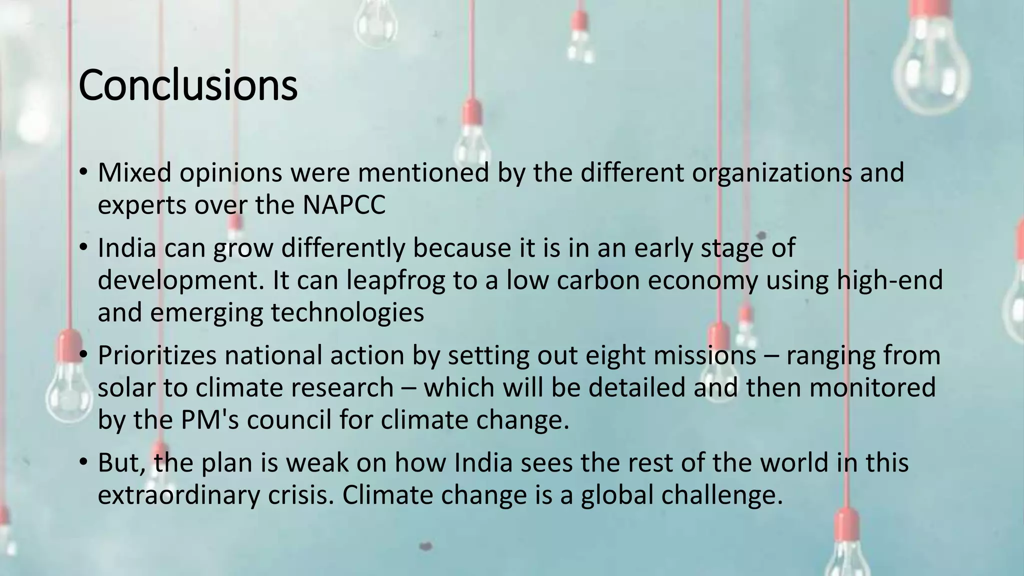 National action plan on climate change | PPTX