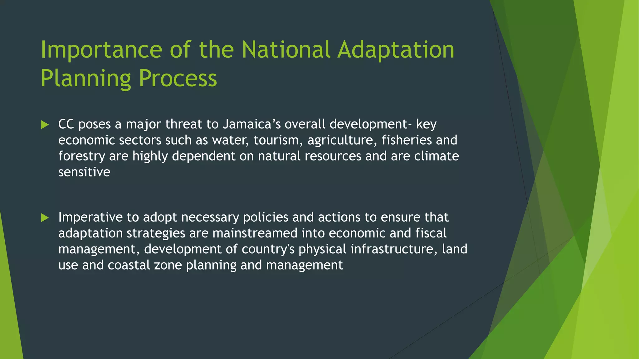 National Adaptation Planning in Jamaica | PPT