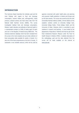 National adult nutrition survey summary report march 2011 | PDF