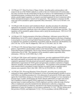 NASA Regulatory Reform Plan August 2011 | PDF