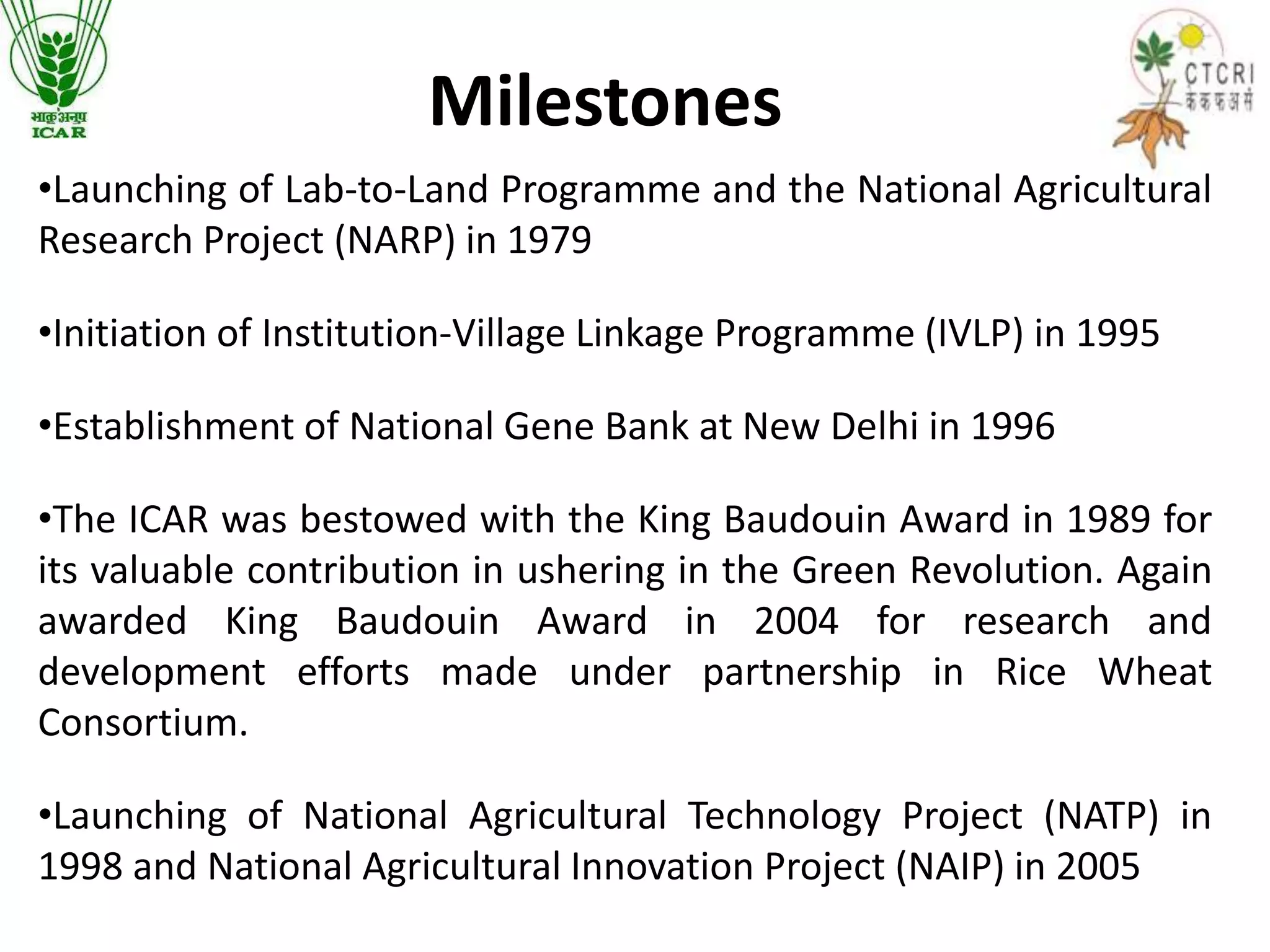 National agricultural research system (NARS) & ICAR, government of ...