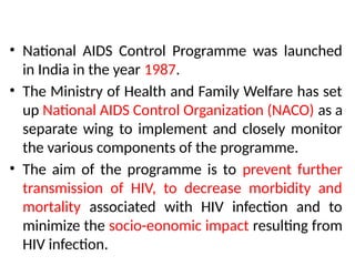NATIONAL AIDS CONTROL PROGRAMME-1.pptxggshsnjdj | PPTX